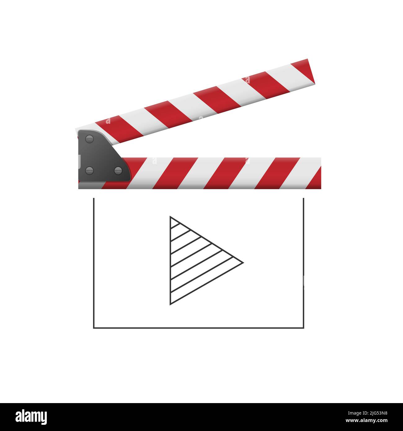 Red Movie clapper board with play sign Stock Vector Image & Art - Alamy