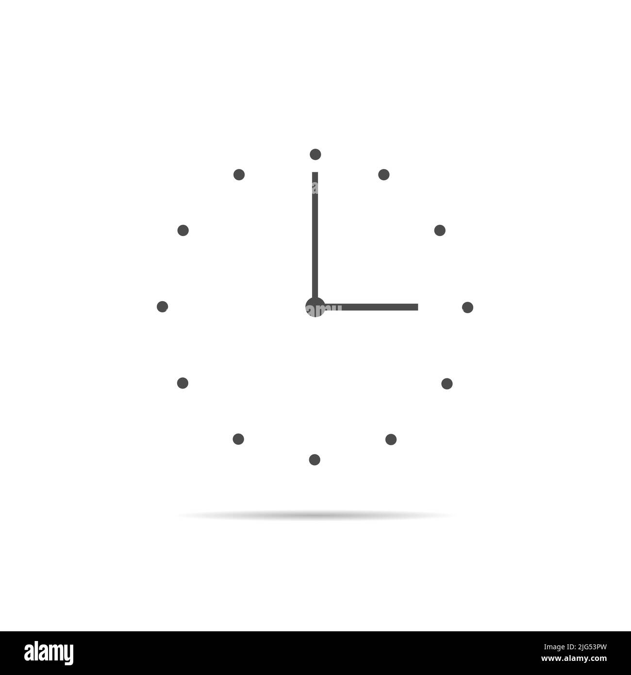 Simple clock vector icon isolated Stock Vector Image & Art - Alamy