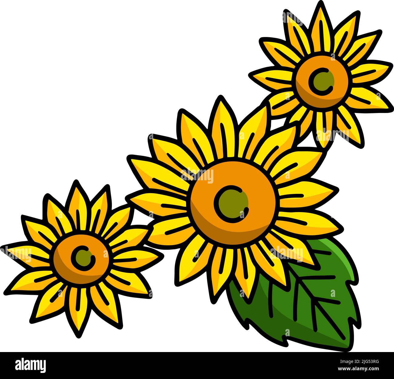 Sunflower Cartoon Colored Clipart Illustration Stock Vector Image & Art ...