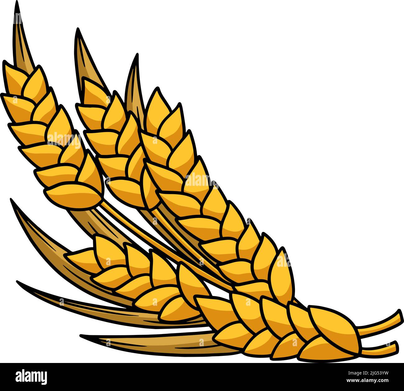 Wheat Cartoon Colored Clipart Illustration Stock Vector Image & Art - Alamy