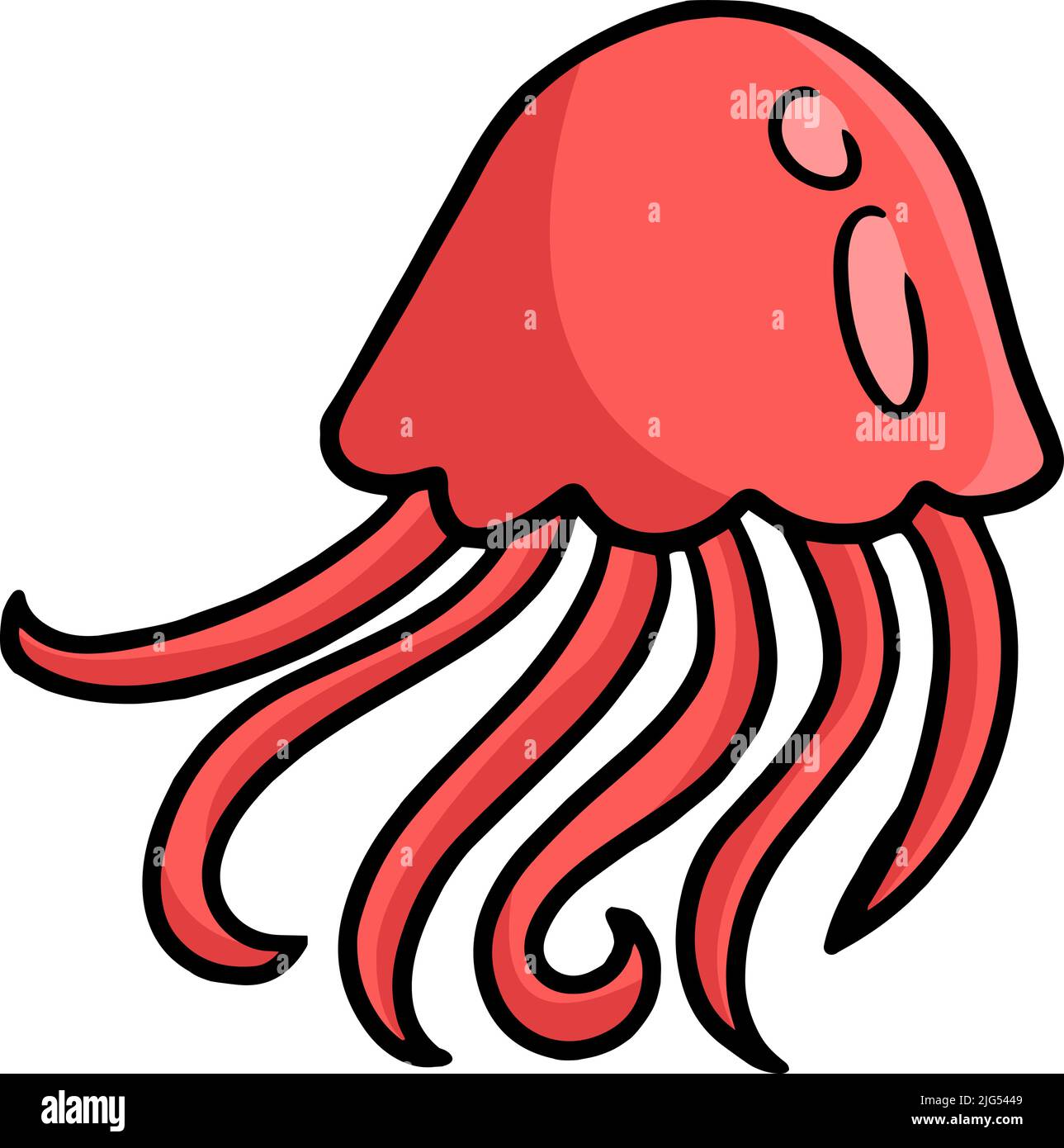 Jelly Fish Cartoon Colored Clipart Illustration Stock Vector Image ...