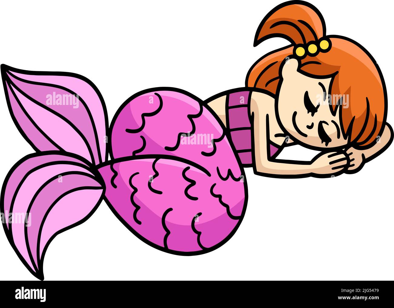 Sleeping mermaid clipart hi-res stock photography and images - Alamy