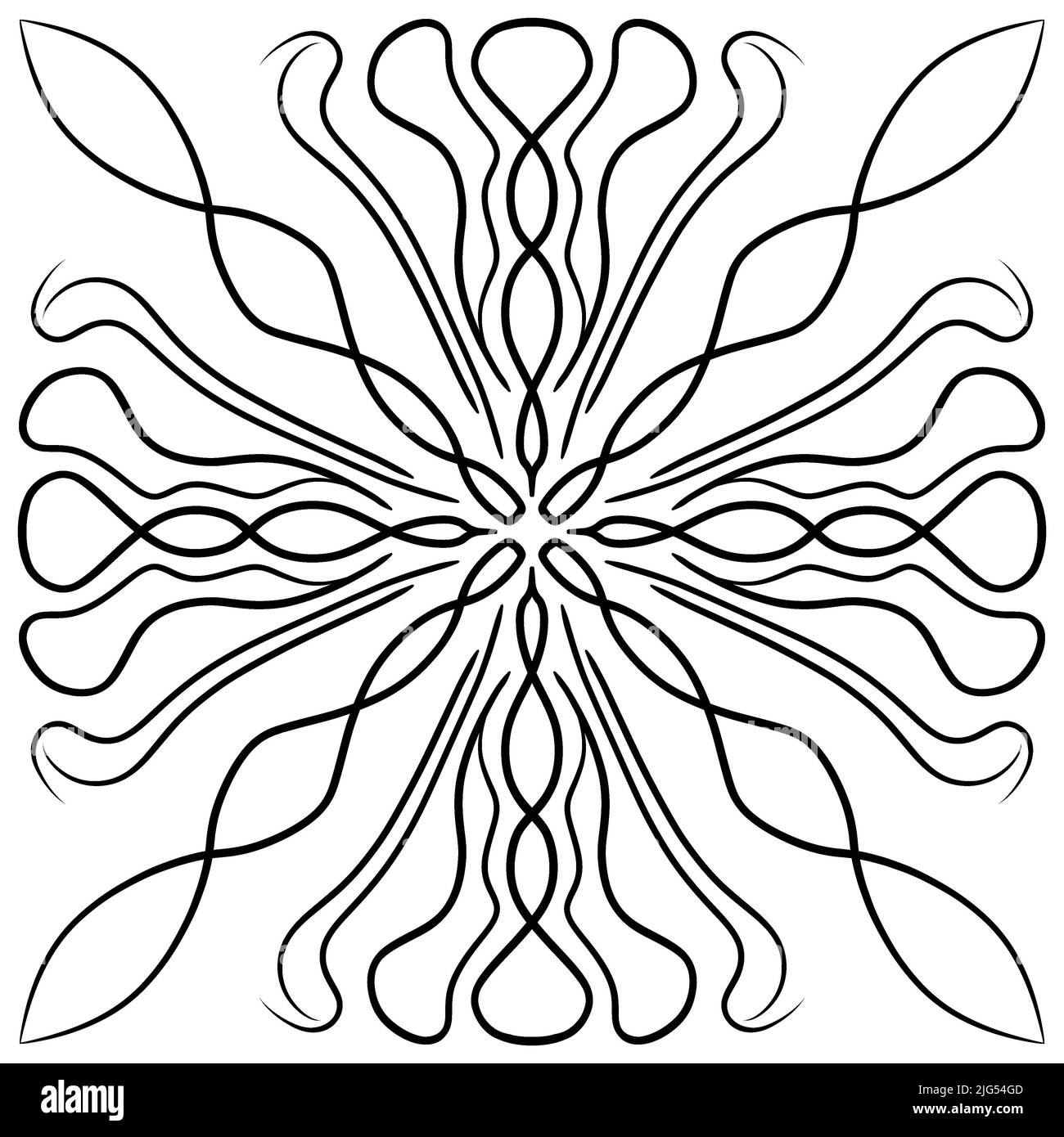 Seamless Hand Drawn Pattern Abstract Black And White Geometric Graphic