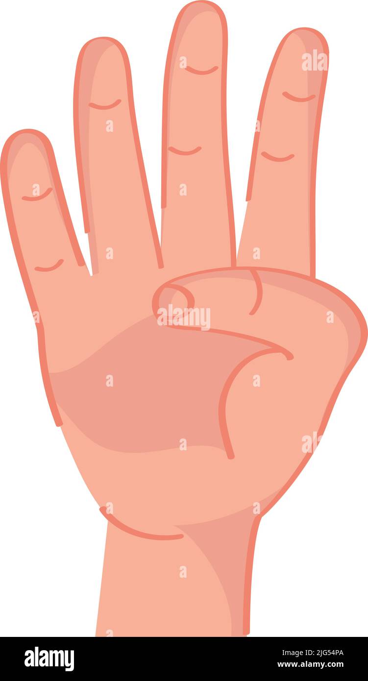 left hand four number Stock Vector Image & Art - Alamy