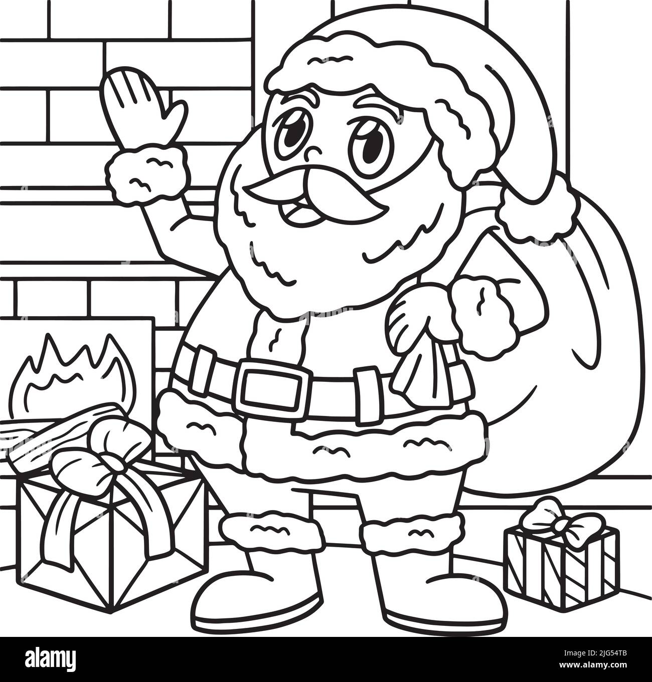 Santa claus coloring page hi-res stock photography and images - Alamy