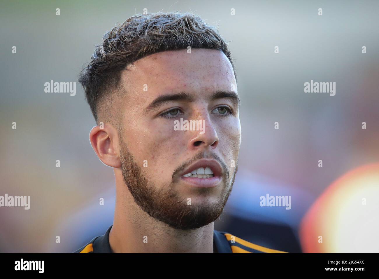 Sam Greenwood #42 of Leeds United during the pre match warm up Stock ...