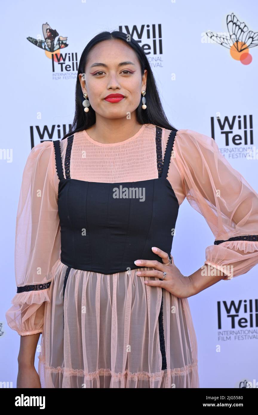 London, UK. - 7 July 2022. Izzy Jones attends the Purple Beatz Film ...