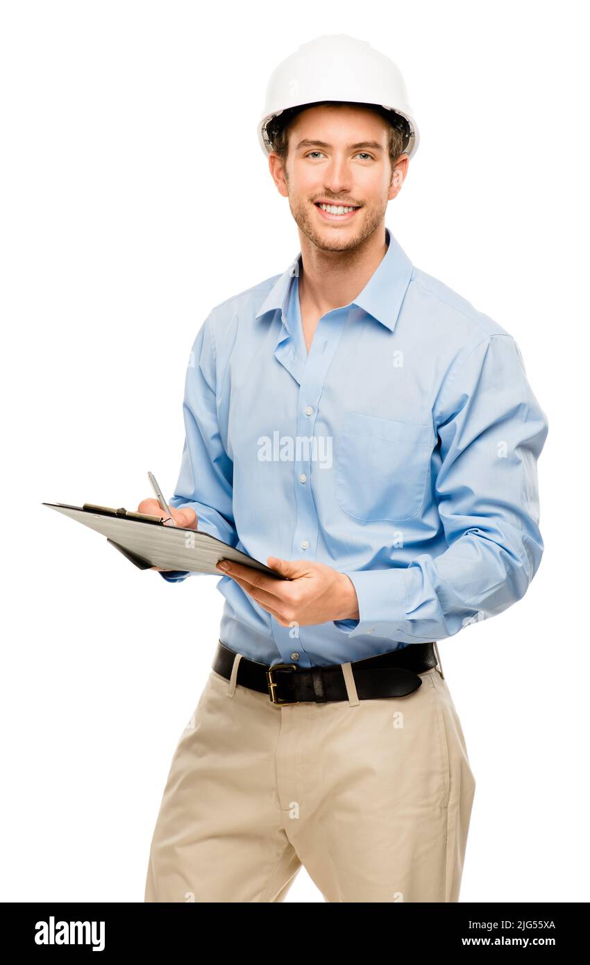 Young businessman employee working Cut Out Stock Images & Pictures - Alamy
