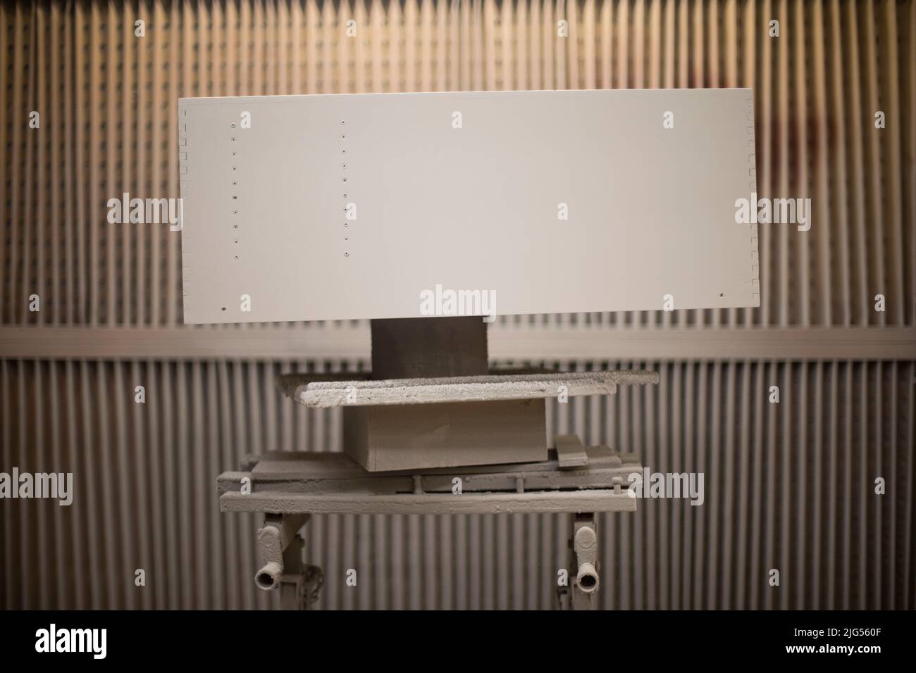 Grey painted box. Painted wood. Gray object. Box of boards Stock Photo ...