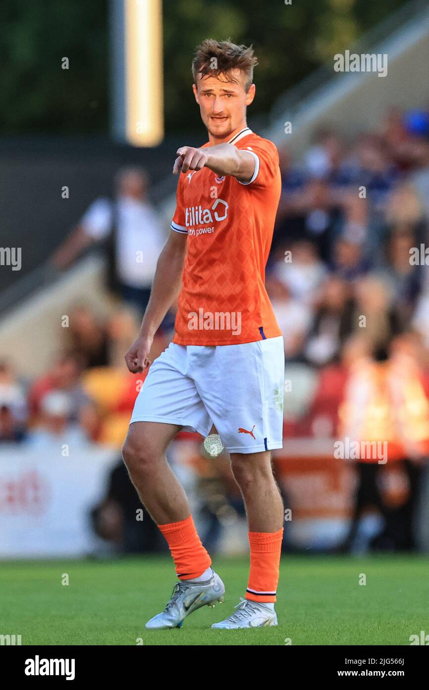 Callum Connolly #2 of Blackpool gives his team instructions Stock Photo ...