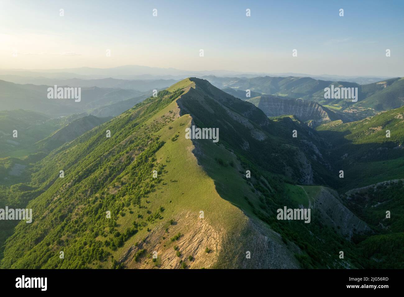 View of monte Nerone slope in Marche Region in Italy Stock Photo - Alamy