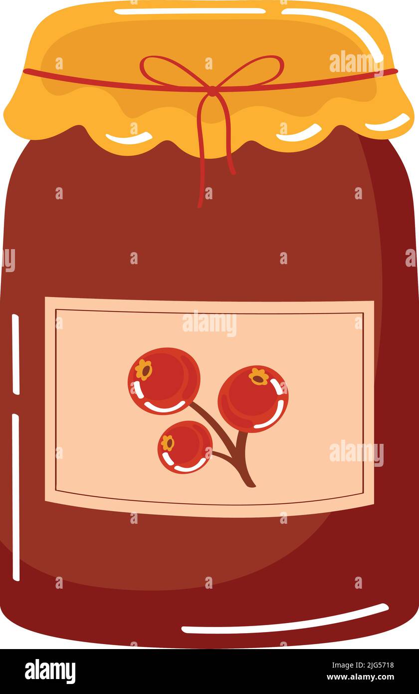 sweet jam preserve pot Stock Vector Image & Art - Alamy