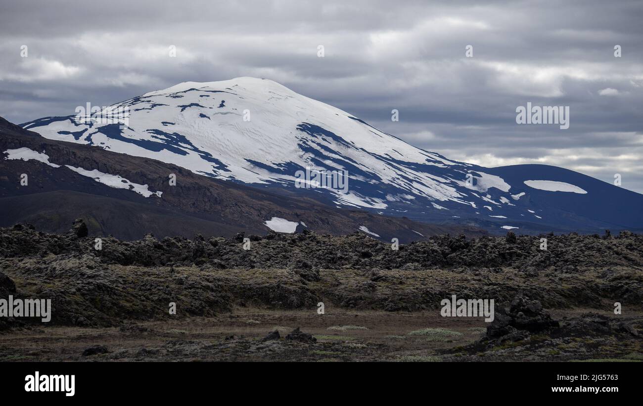 The infamous Mt Hekla volcano, South Iceland Stock Photo - Alamy