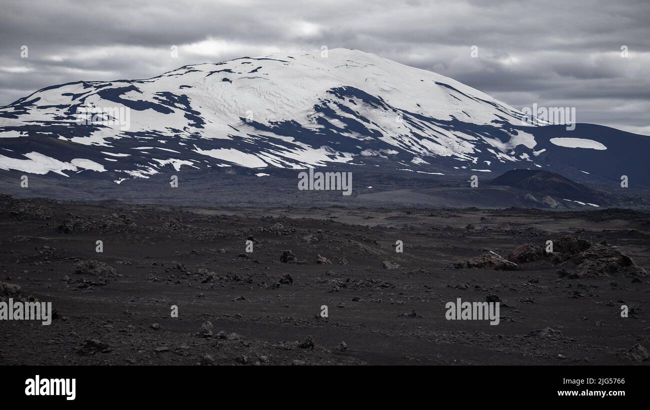 The infamous Mt Hekla volcano, South Iceland Stock Photo - Alamy