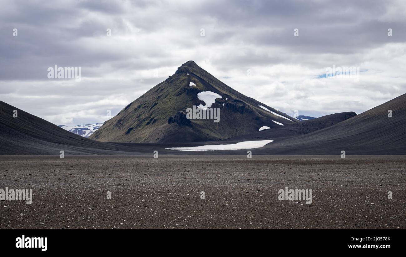 Dramatic volcanic landscape of the Fjallabak nature reserve, central ...