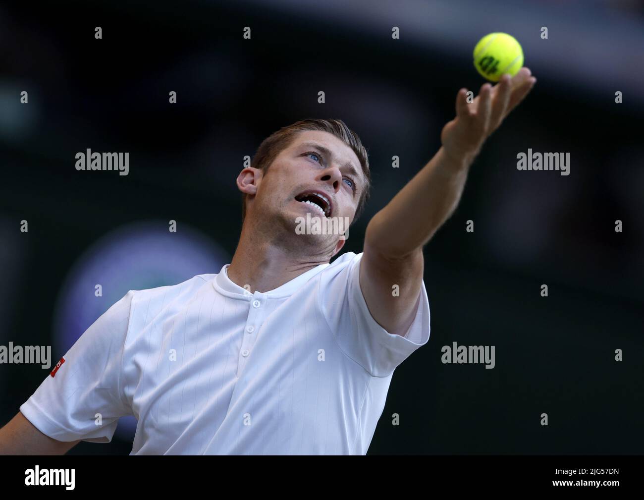 Neal Skupski in action during his match with Desirae Krawczyk against ...