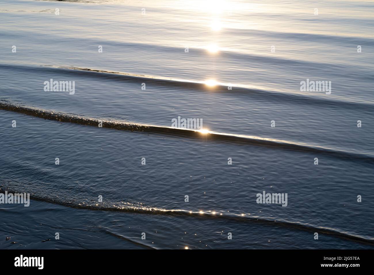 Sharp waves at sunset Stock Photo - Alamy