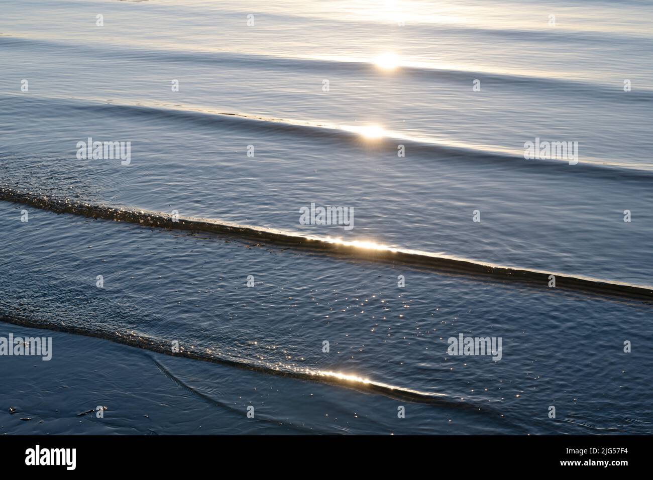 Sharp waves at sunset Stock Photo - Alamy