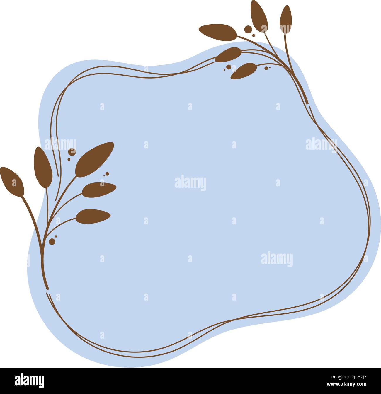 blue floral badge Stock Vector Image & Art - Alamy