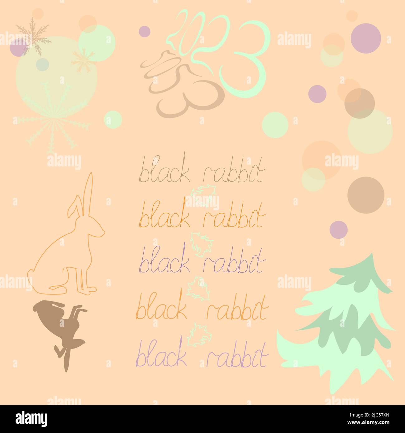 Black rabbit symbol 2023 Stock Vector Images - Alamy