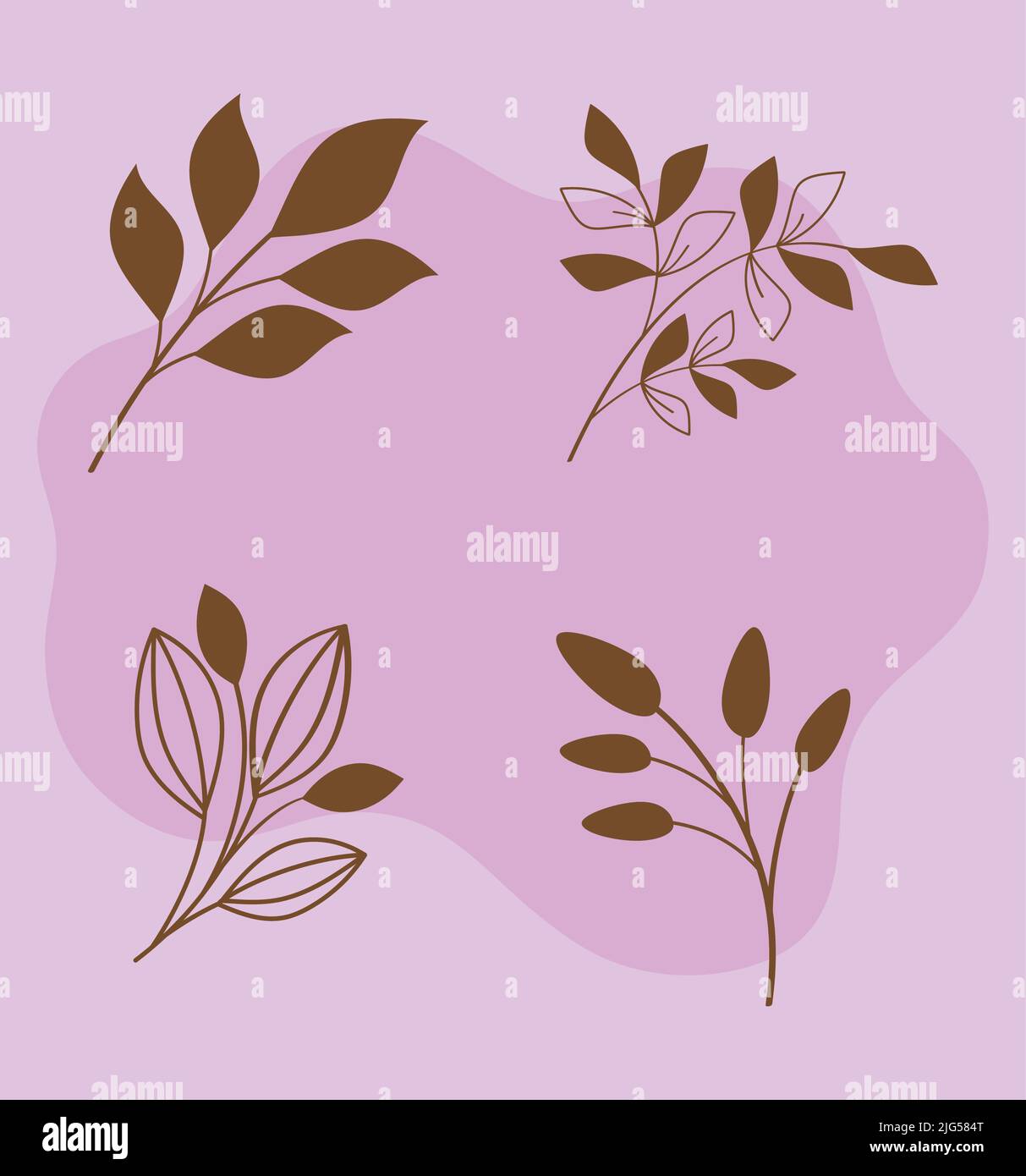 four floral decorations icons Stock Vector Image & Art - Alamy