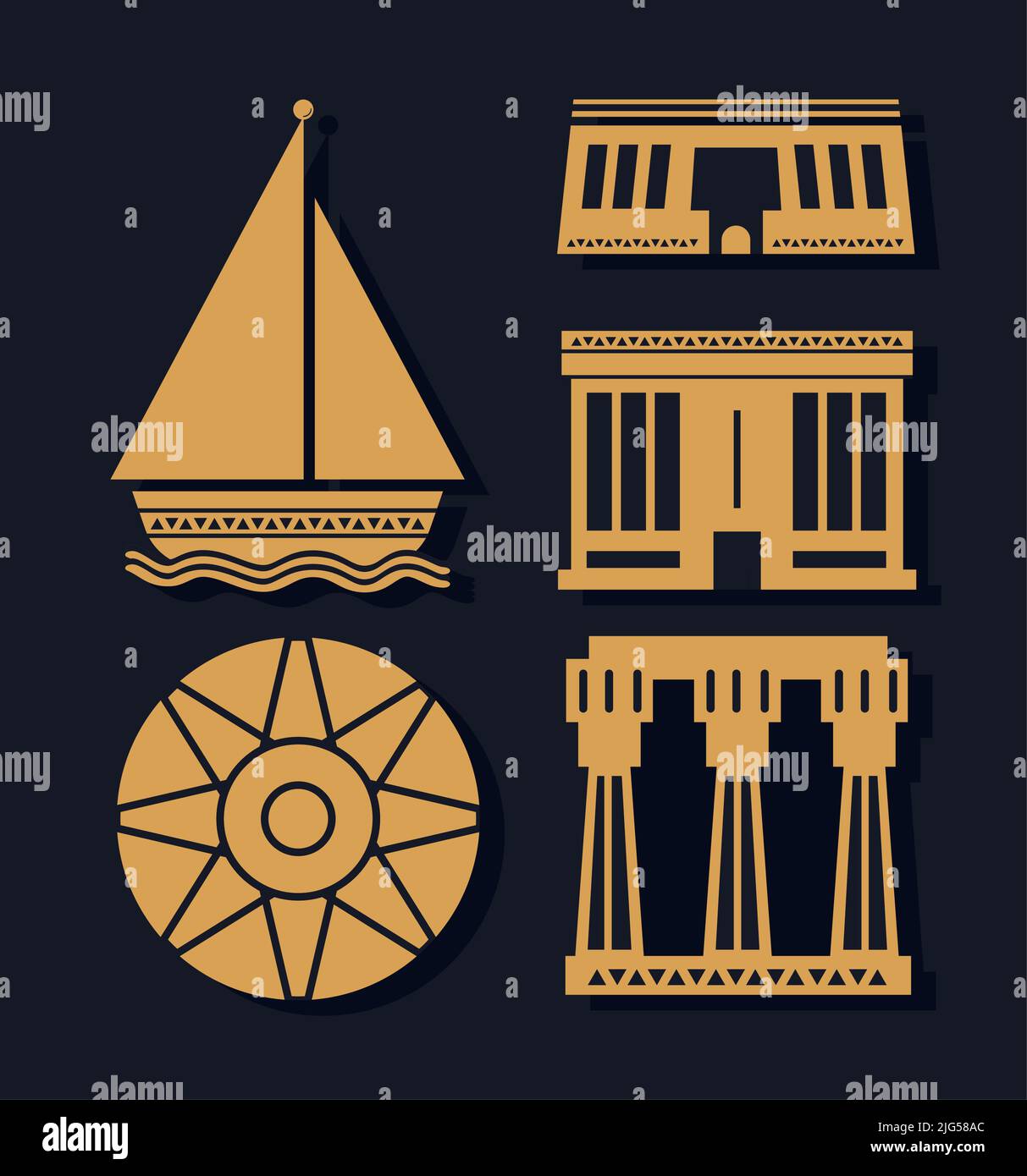 five egypt culture silhouettes Stock Vector Image & Art - Alamy