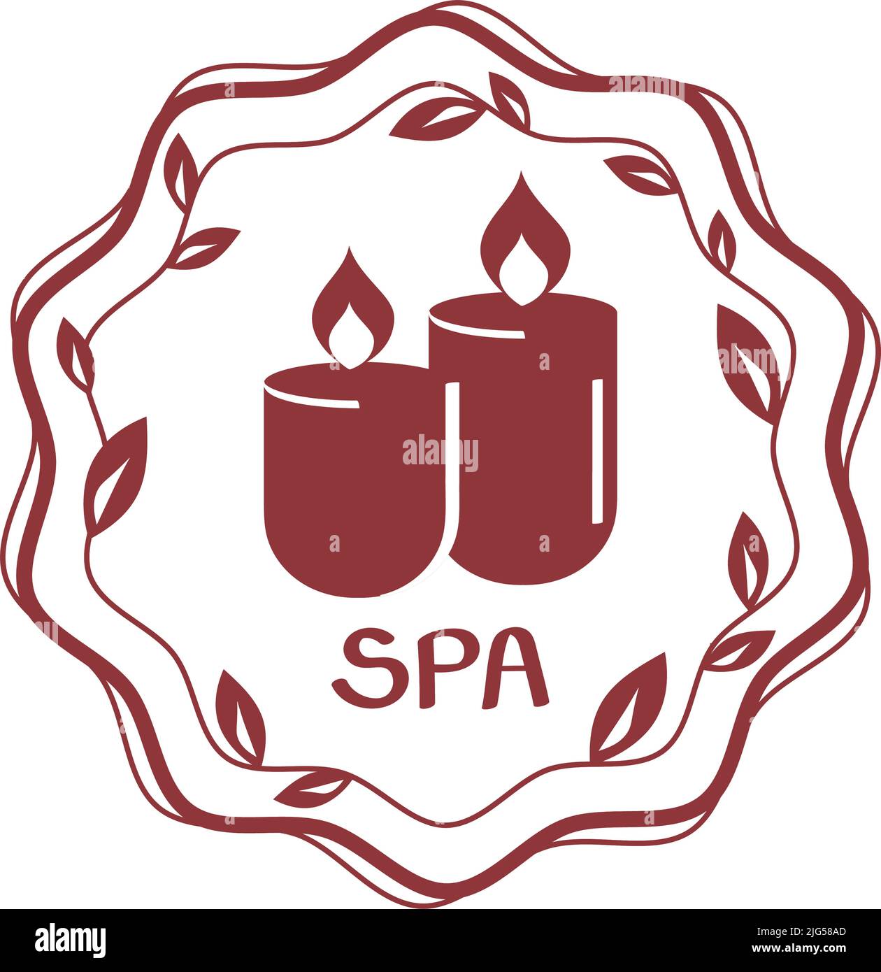 spa emblem with candles Stock Vector Image & Art - Alamy