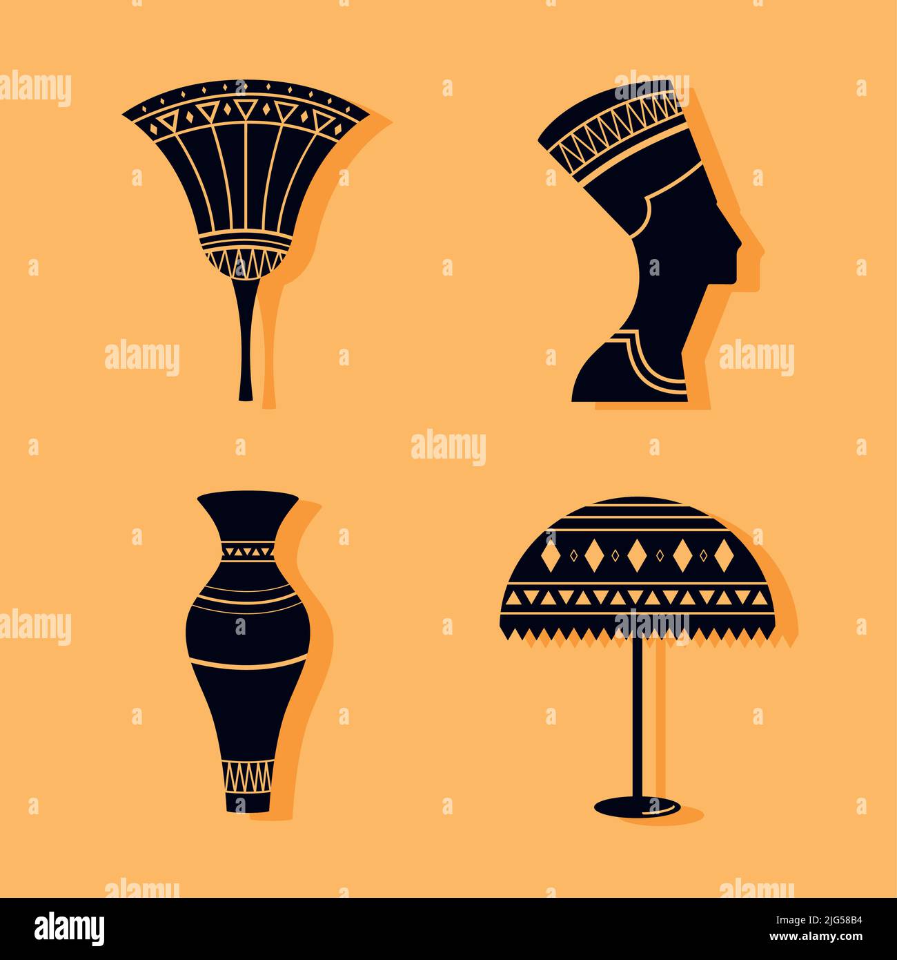 four egypt culture silhouettes Stock Vector Image & Art - Alamy