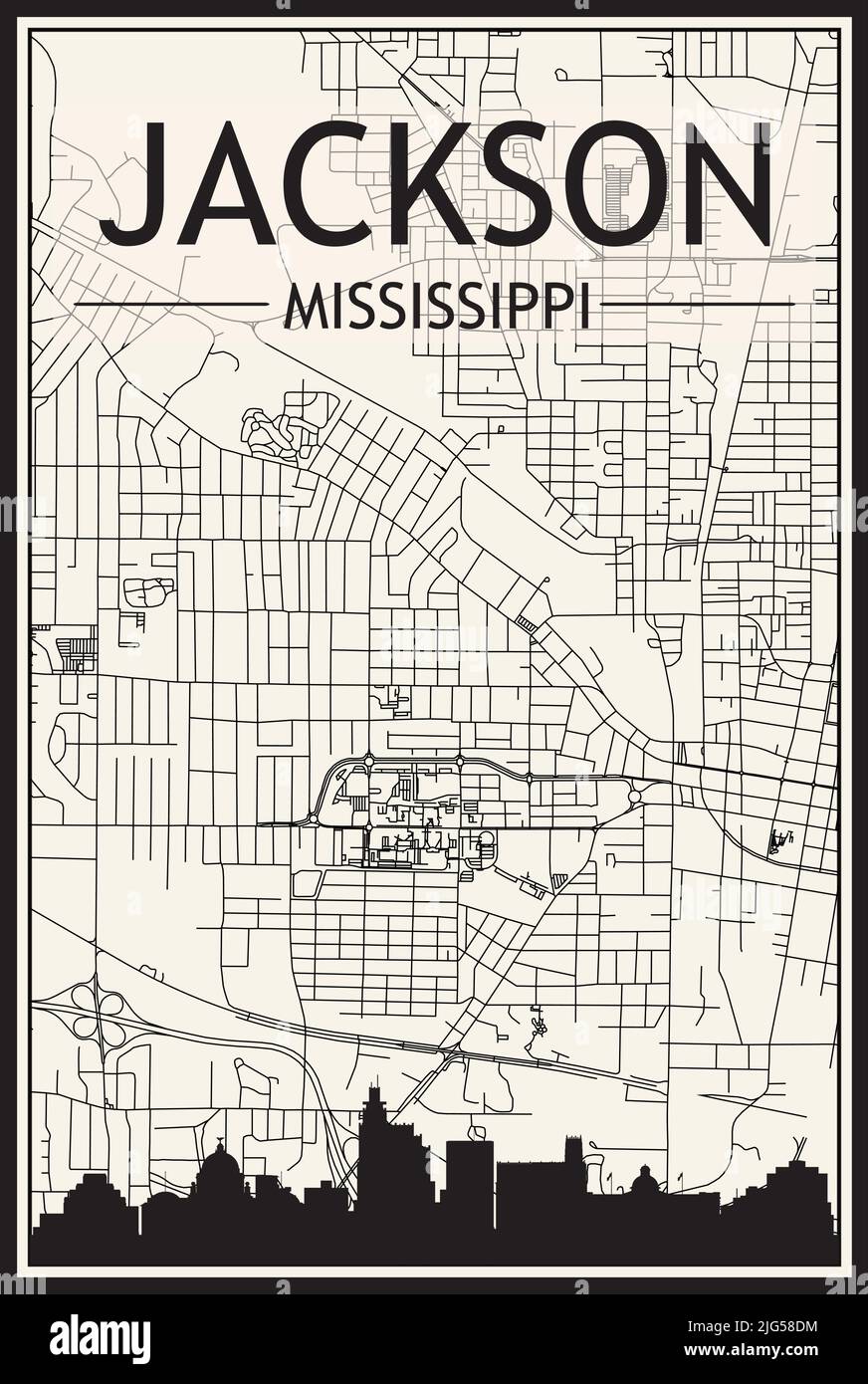 Jackson mississippi street Stock Vector Images - Alamy