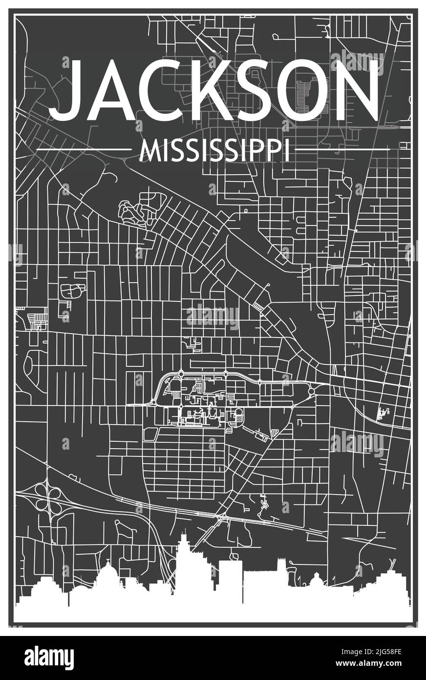 Jackson mississippi street Stock Vector Images - Alamy