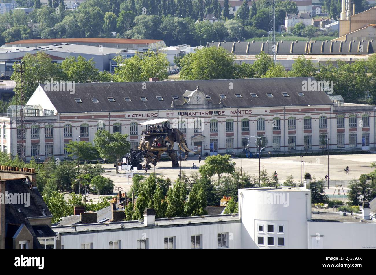 mechanical elephant in Nantes, France Stock Photo - Alamy