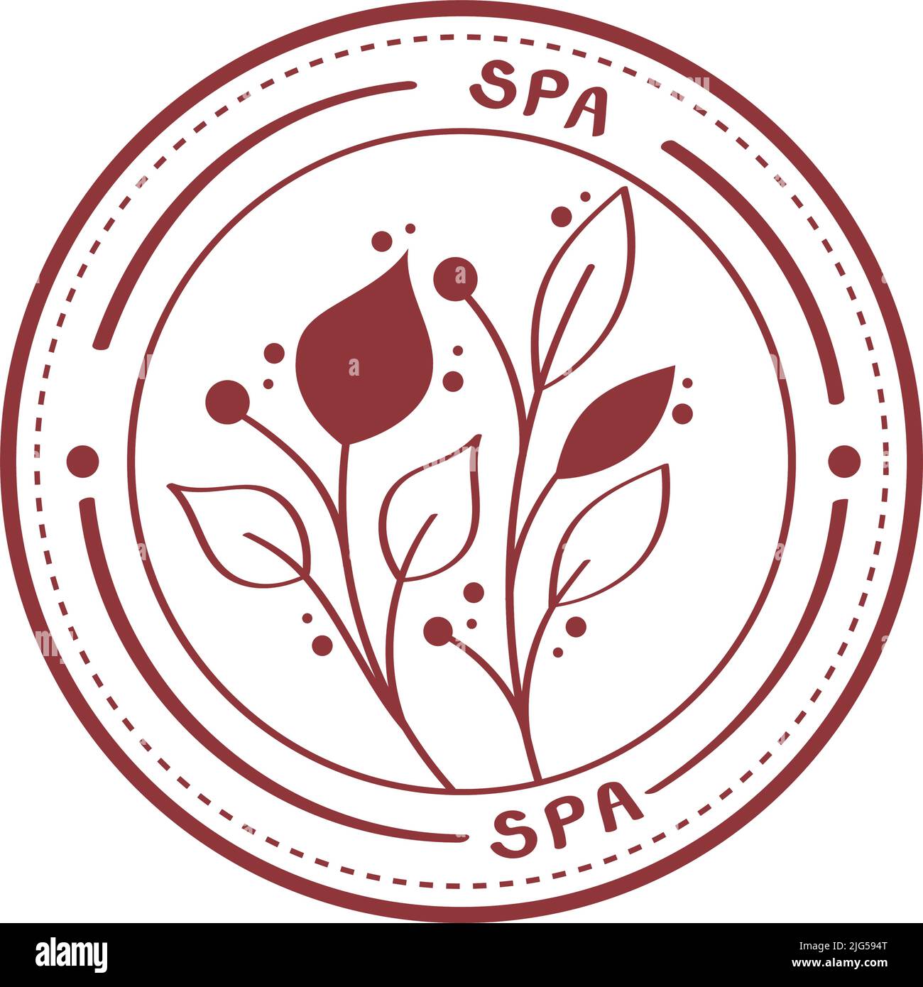spa emblem with leafs Stock Vector Image & Art - Alamy