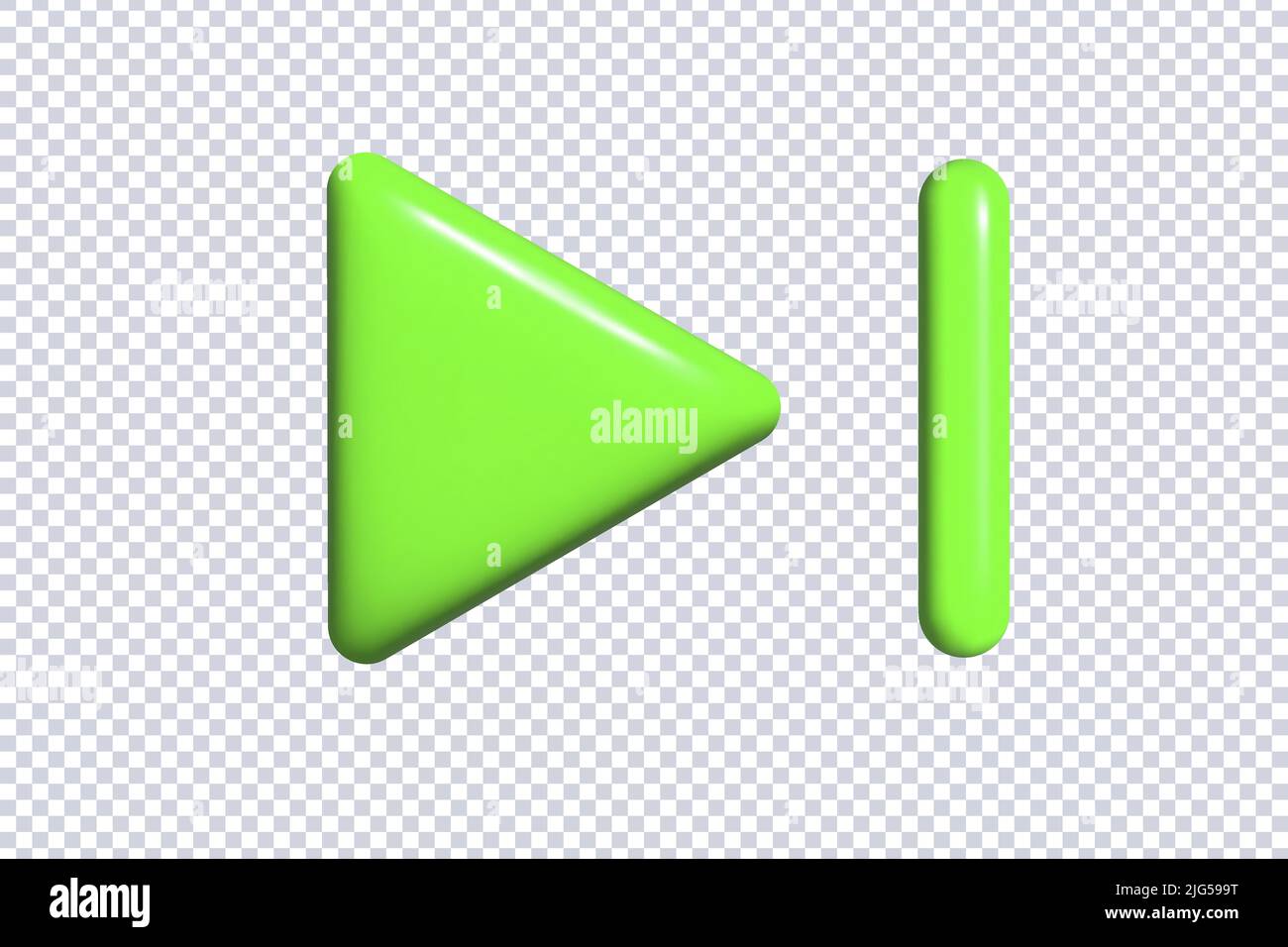Skip end next music player button. Realistic green music player button ...