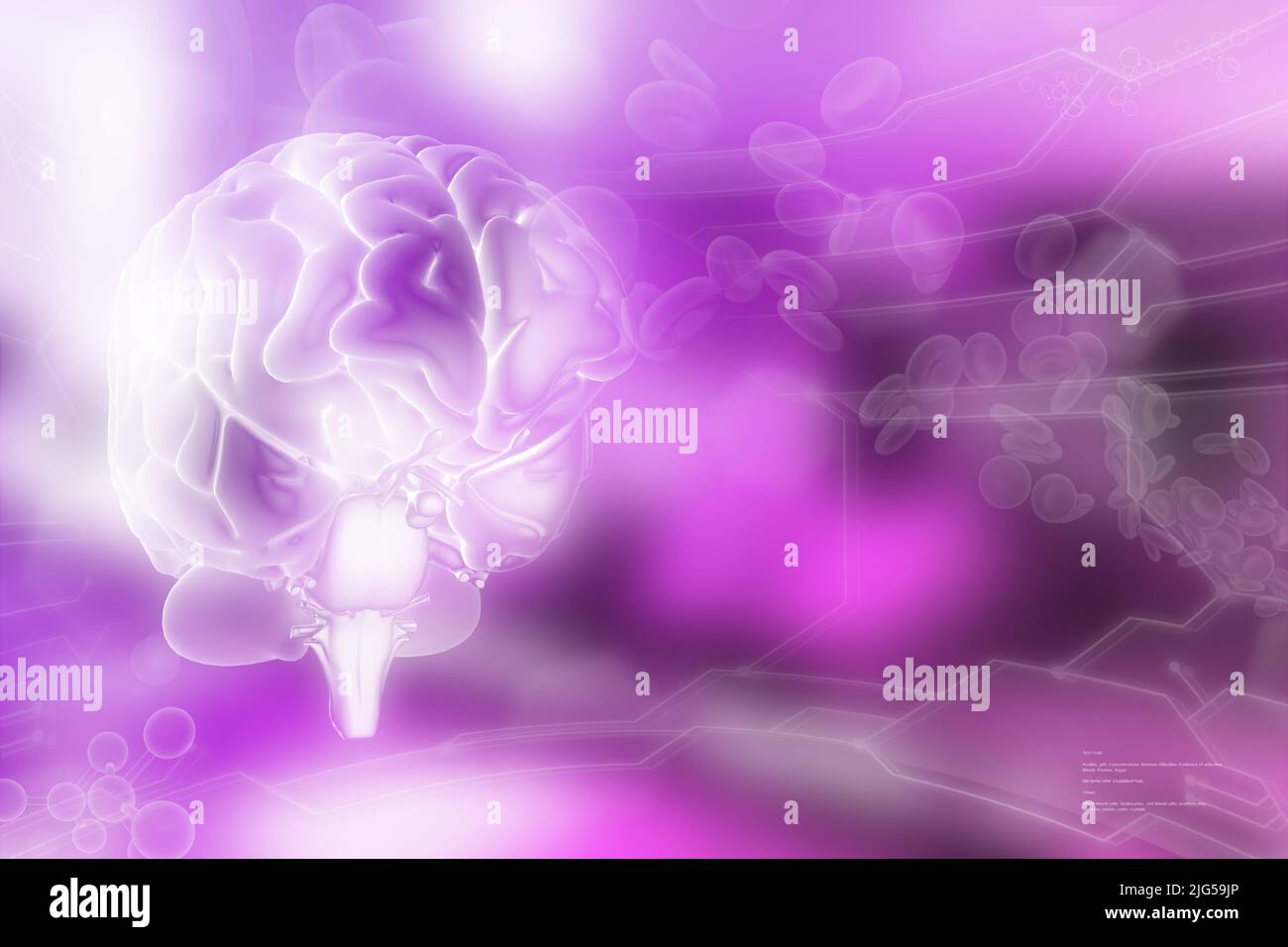 Human brain, mental work concept - highly detailed hi-tech texture or ...