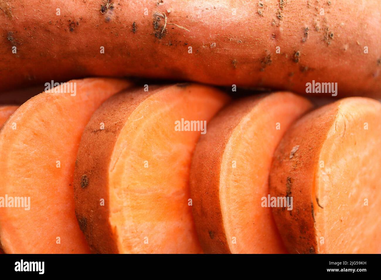 Sweet potatoes cut in hi-res stock photography and images - Alamy