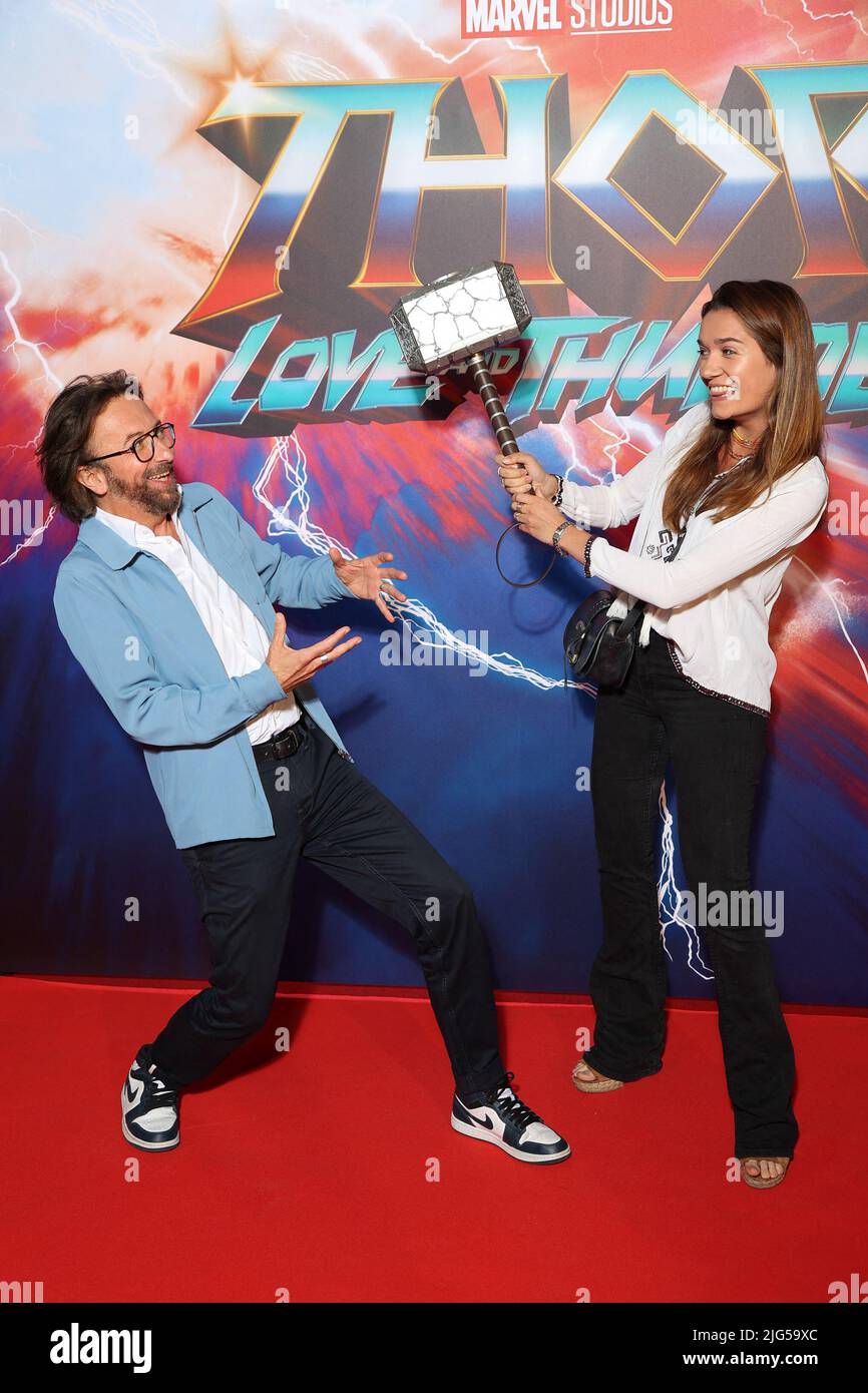 Paris, France. July 07, 2022, Alex Jaffray and his daughter attends the ...