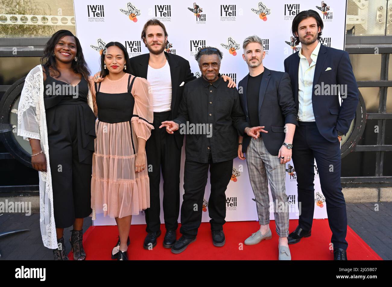 London, UK. - 7 July 2022. Lola Atkins, Izzy Jones, Aron von Andrian ...