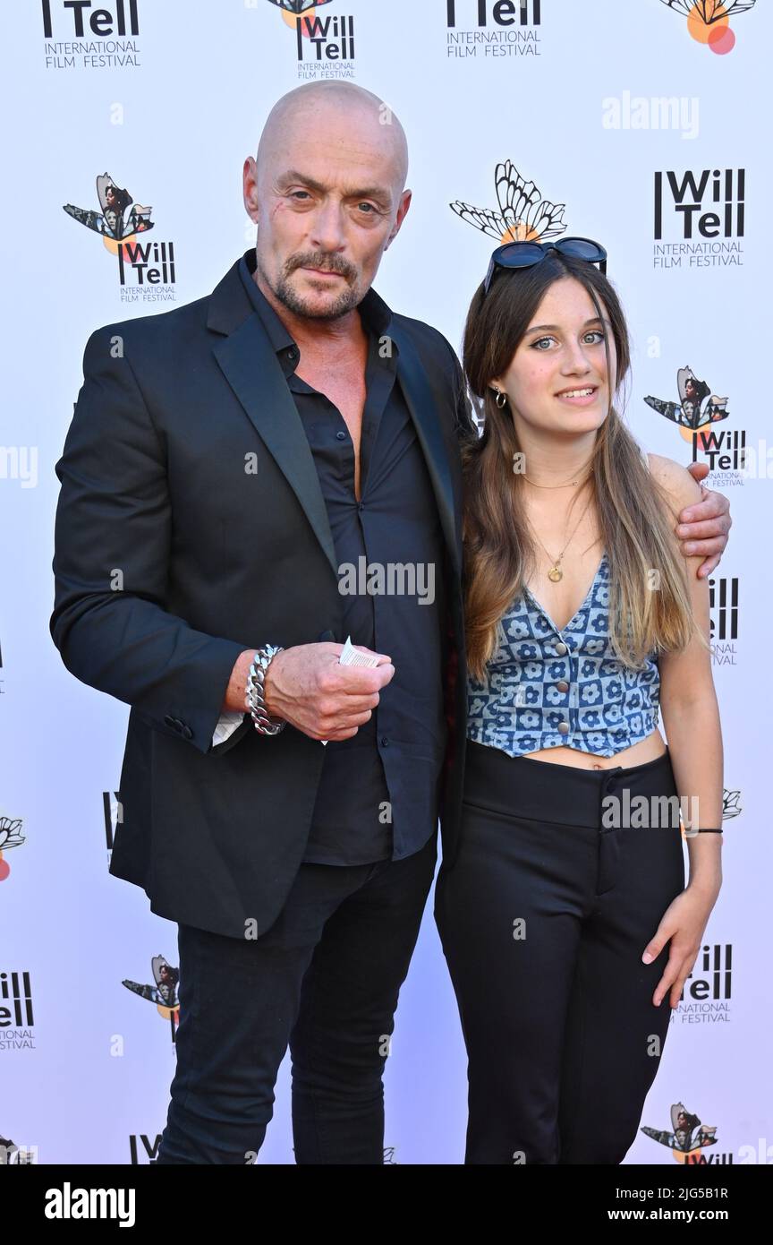 London, UK. - 7 July 2022. Sean Cronin and daughter Georgia attends the ...