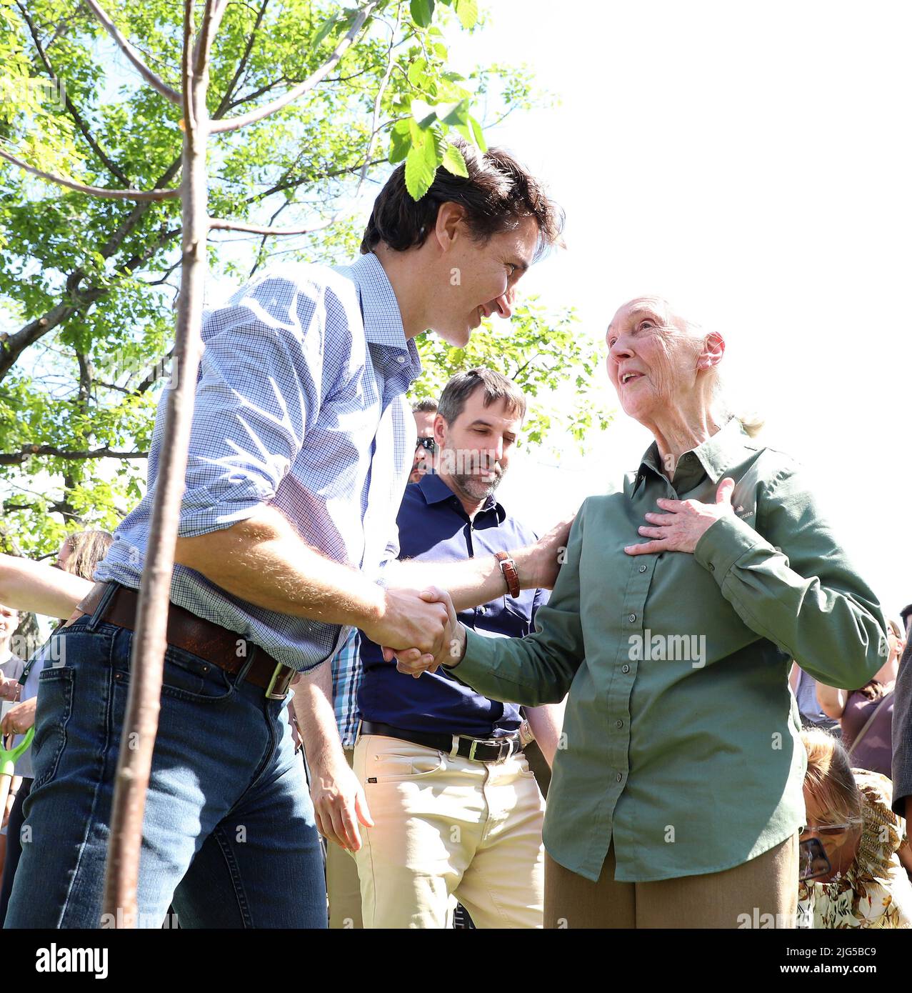 Prime Minister Justin Trudeau and Dr. Jane Goodall took part in the ...