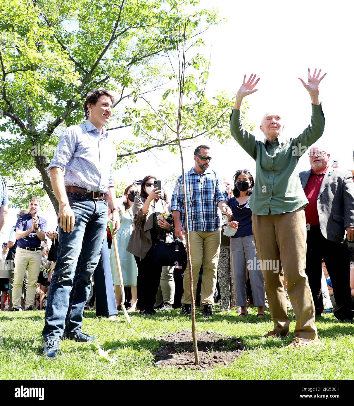 Prime Minister Justin Trudeau and Dr. Jane Goodall took part in the ...