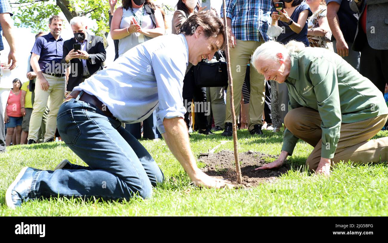 Prime Minister Justin Trudeau and Dr. Jane Goodall took part in the ...