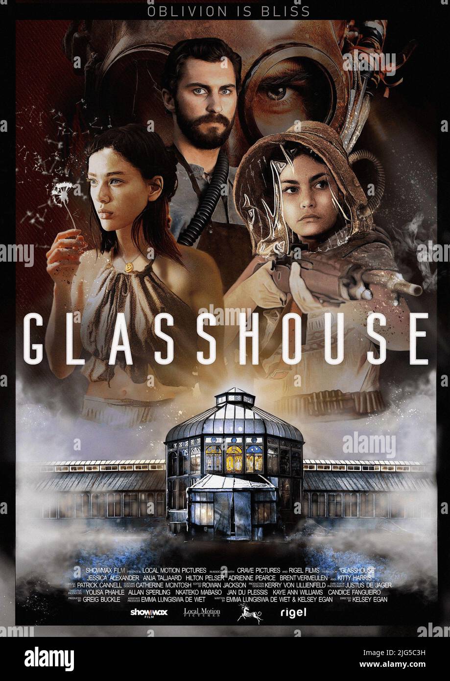 GLASSHOUSE, poster, from left: Jessica Alexander, Hilton Pelser, Anja ...
