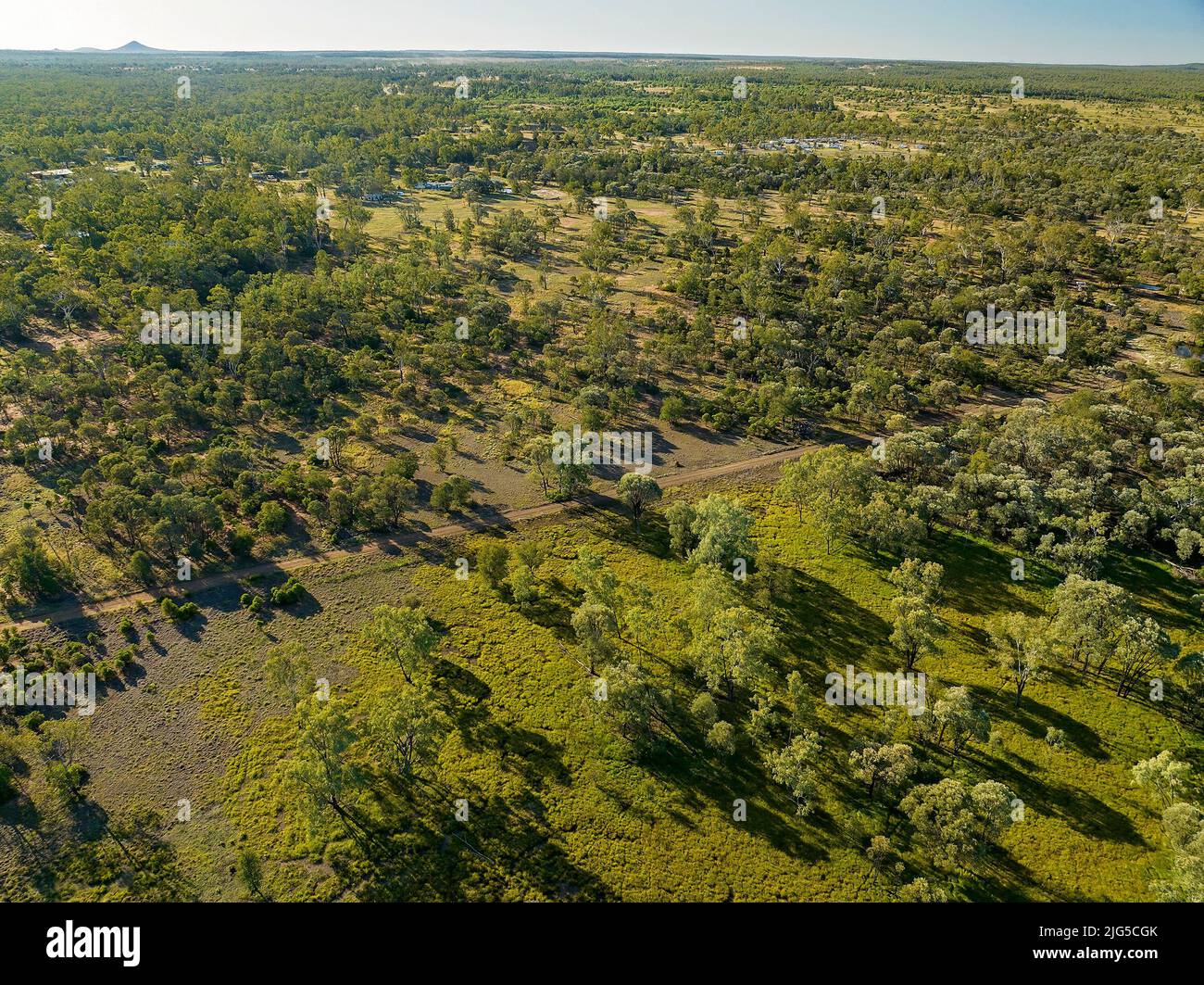 Drone aerial of part of the Reward diggings sapphire mining leases ...