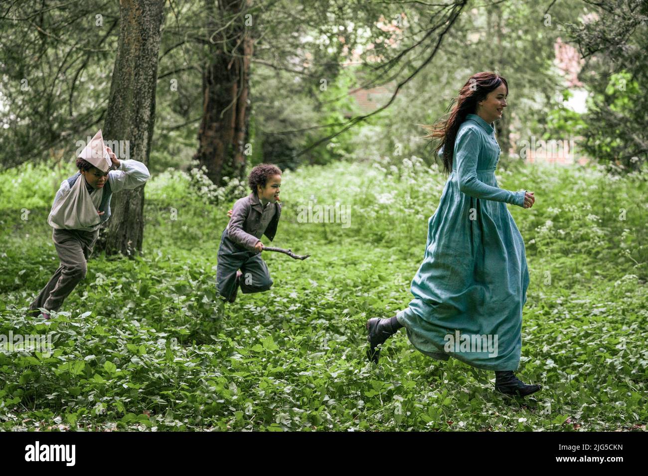 PERSUASION, from left: Hardy Yusuf, Jake Siame, Dakota Johnson, as Anne ...
