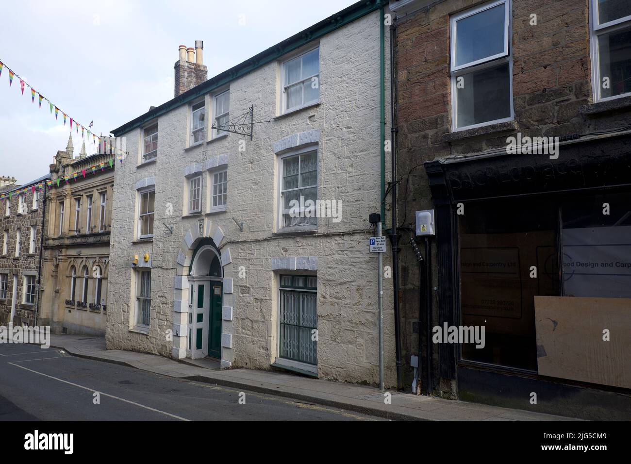 St Austell Cornwall England 07 06 2022 Town centre buildings and layout ...