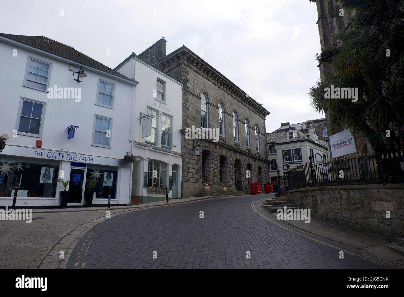 St Austell Cornwall England 07 06 2022 Town centre buildings and layout ...