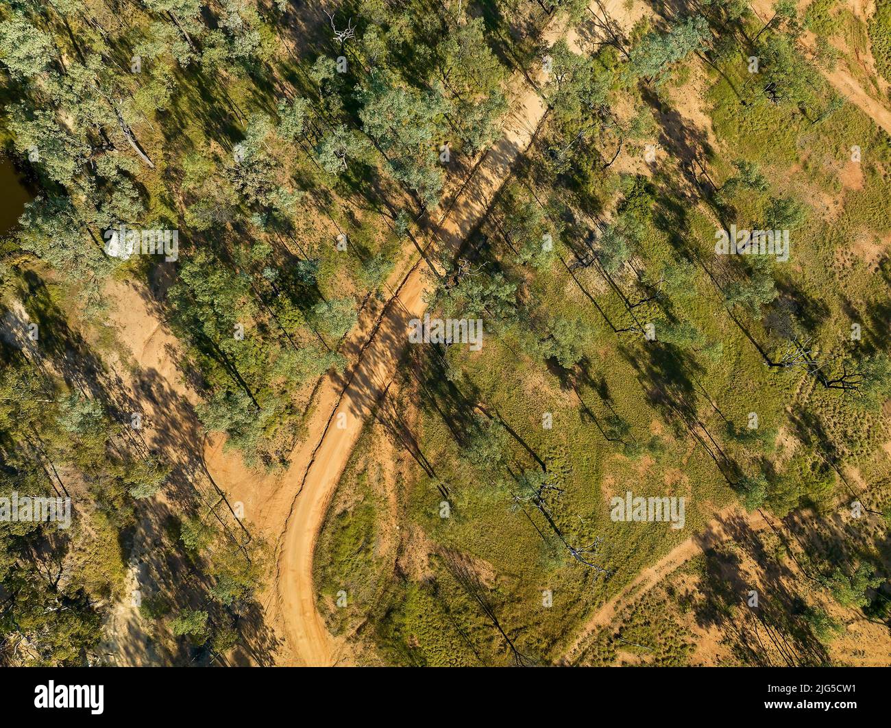 Drone aerial of part of the Reward diggings sapphire mining leases ...