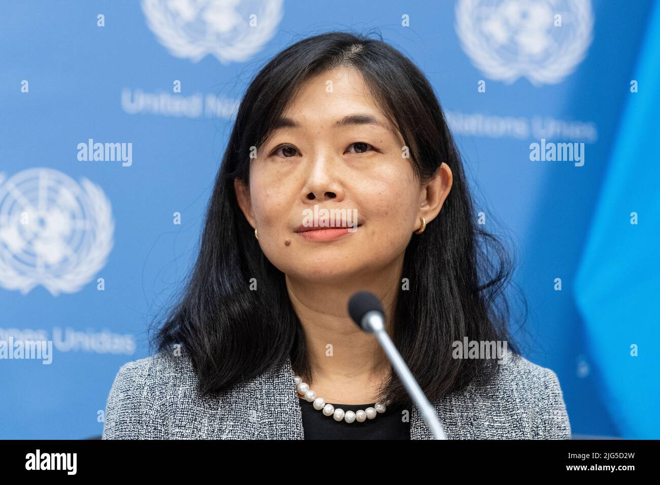 New York, NY - July 7, 2022: SDG Monitoring Chief Yongyi Min attends ...