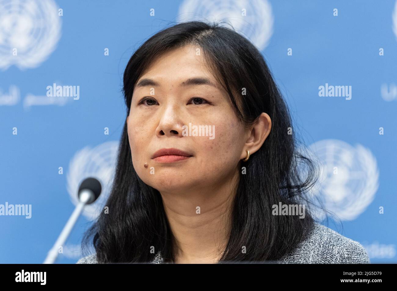 New York, NY - July 7, 2022: SDG Monitoring Chief Yongyi Min attends ...
