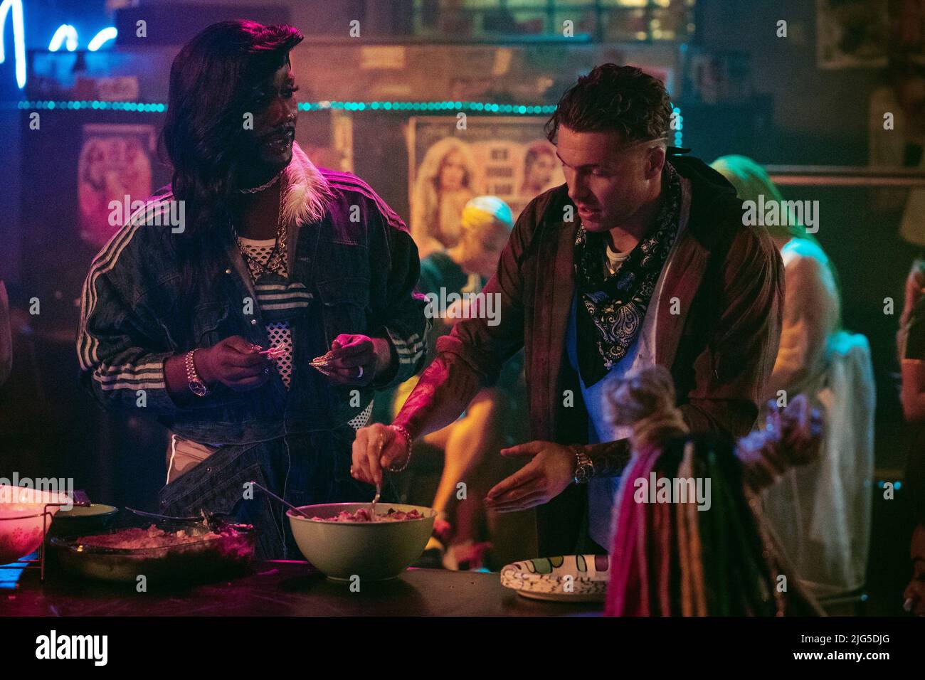 P-VALLEY, from left: Nicco Annan, Dominic DeVore, C'Mayla Neal (front ...